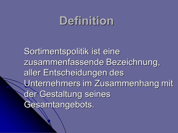 Produkt-/Sortimentspolitik – MOOCit
